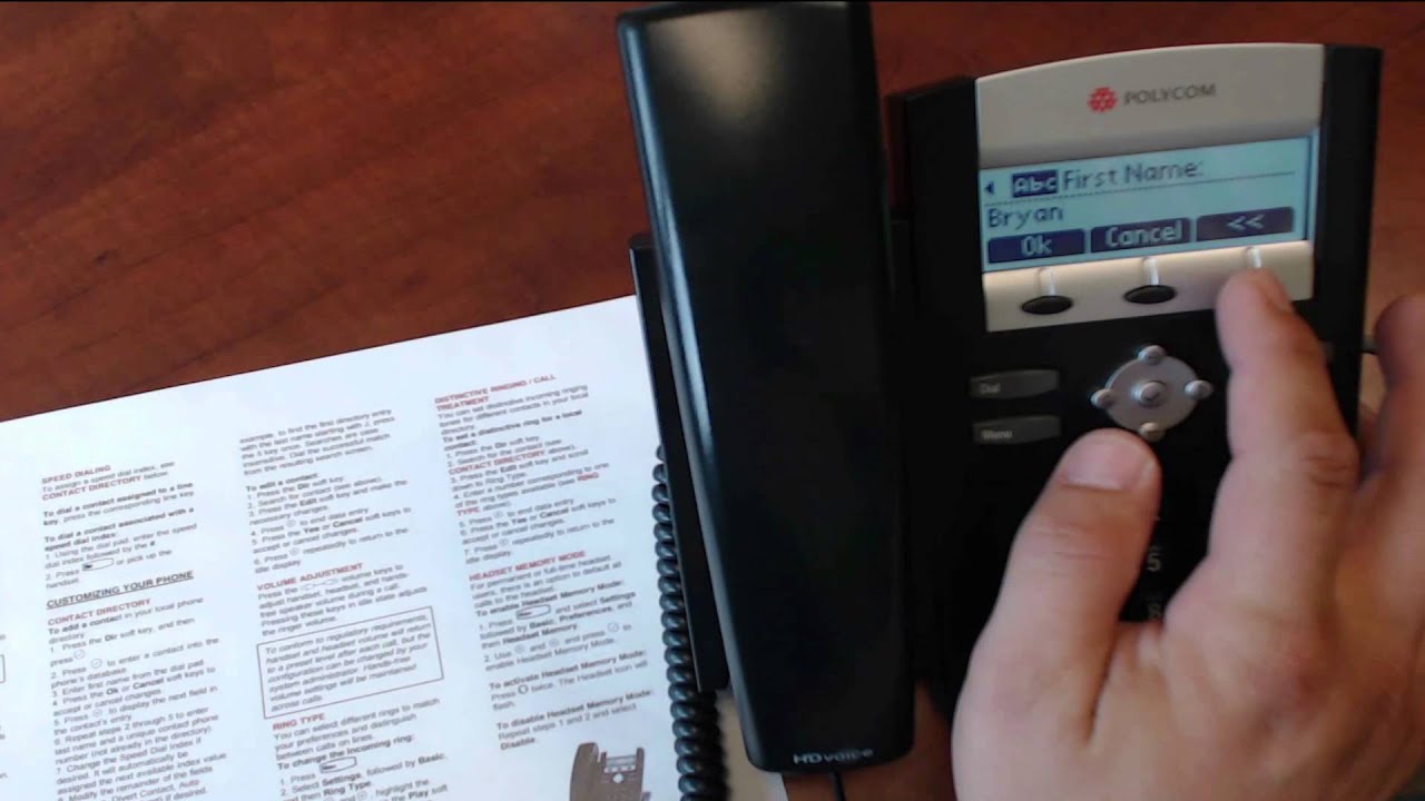 EOU Phones - Polycom IP 331 Advanced Features - YouTube