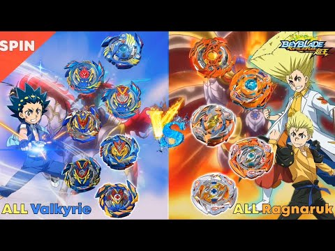 【ALL Valkyrie VS All Ragnaruk】 Beyblade Burst Sparking relay battle 베이 ...