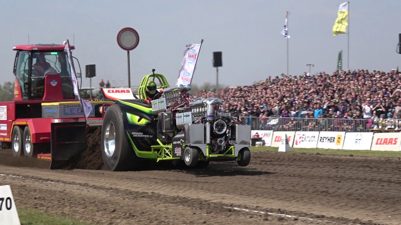 Tractor Pulling Füchtorf 2017 - Green Monster IV geht ins Ziel - YouTube