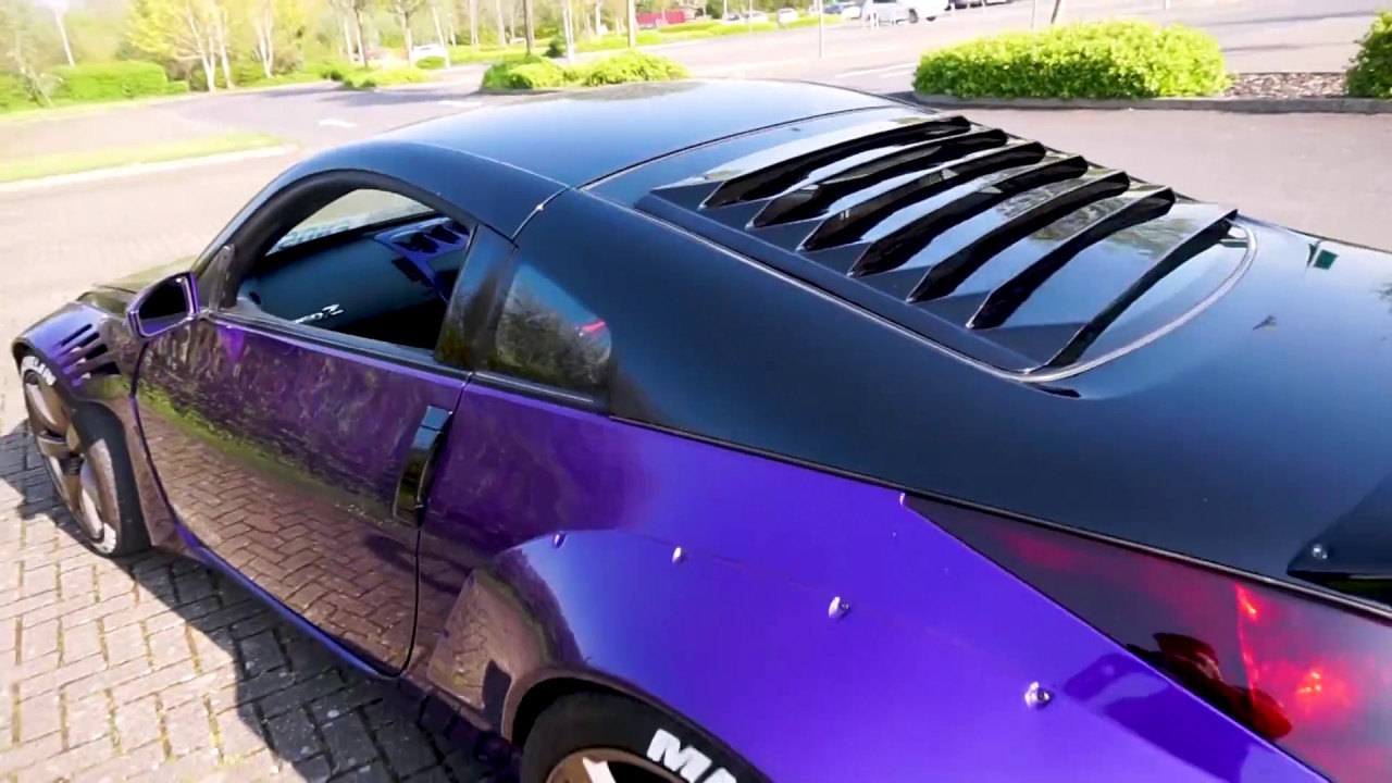 Nissan 350z Window Louvre available at Knight Racer - YouTube