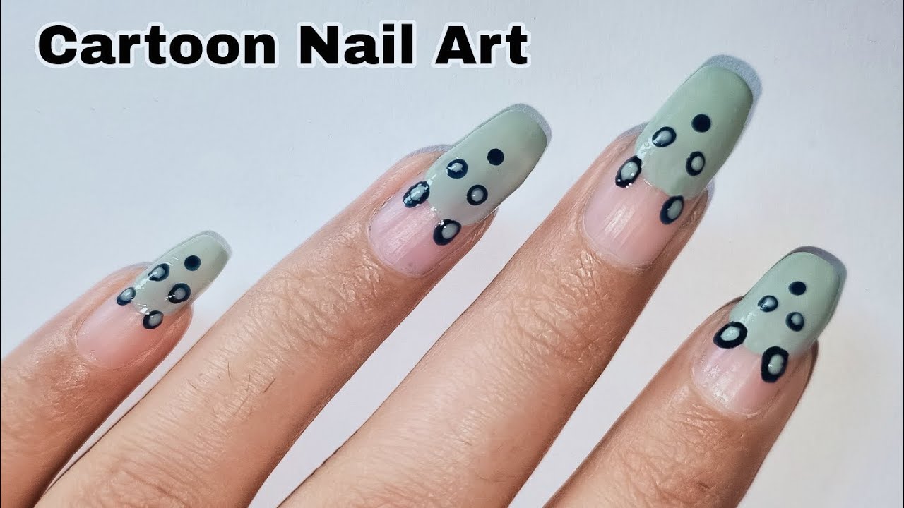 Cartoon nail art || Easy cartoon nail art design 💅💅 - YouTube