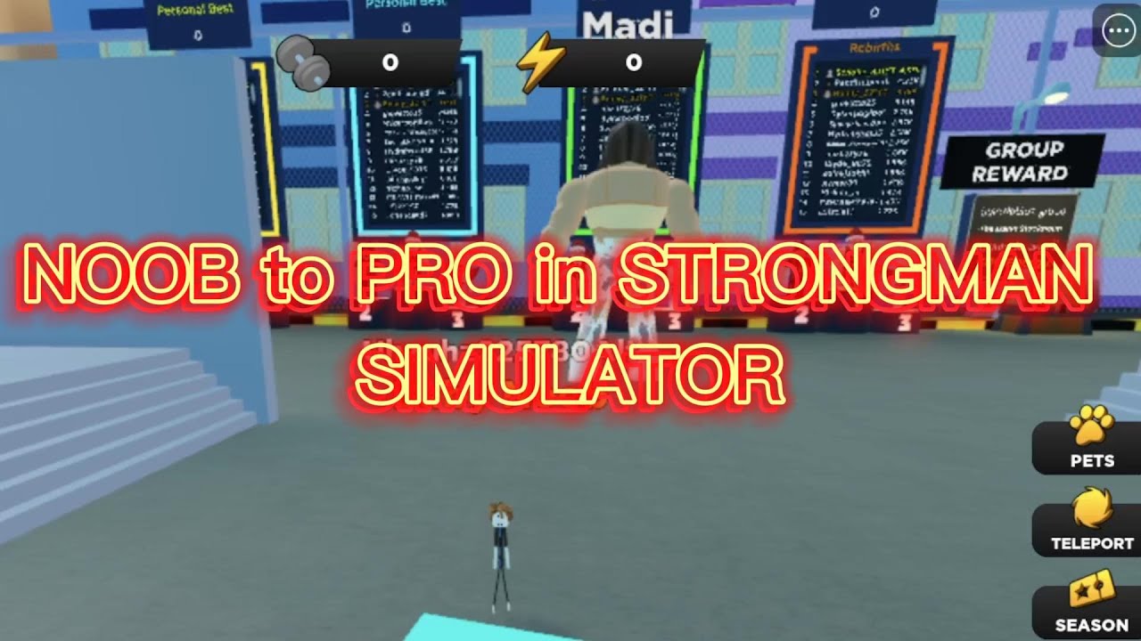 NOOB to PRO in STRONGMAN SIMULATOR! Part 1 - YouTube