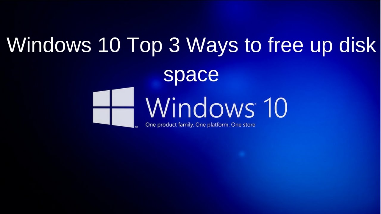 Windows 10 Top 3 Ways to free up disk space - YouTube