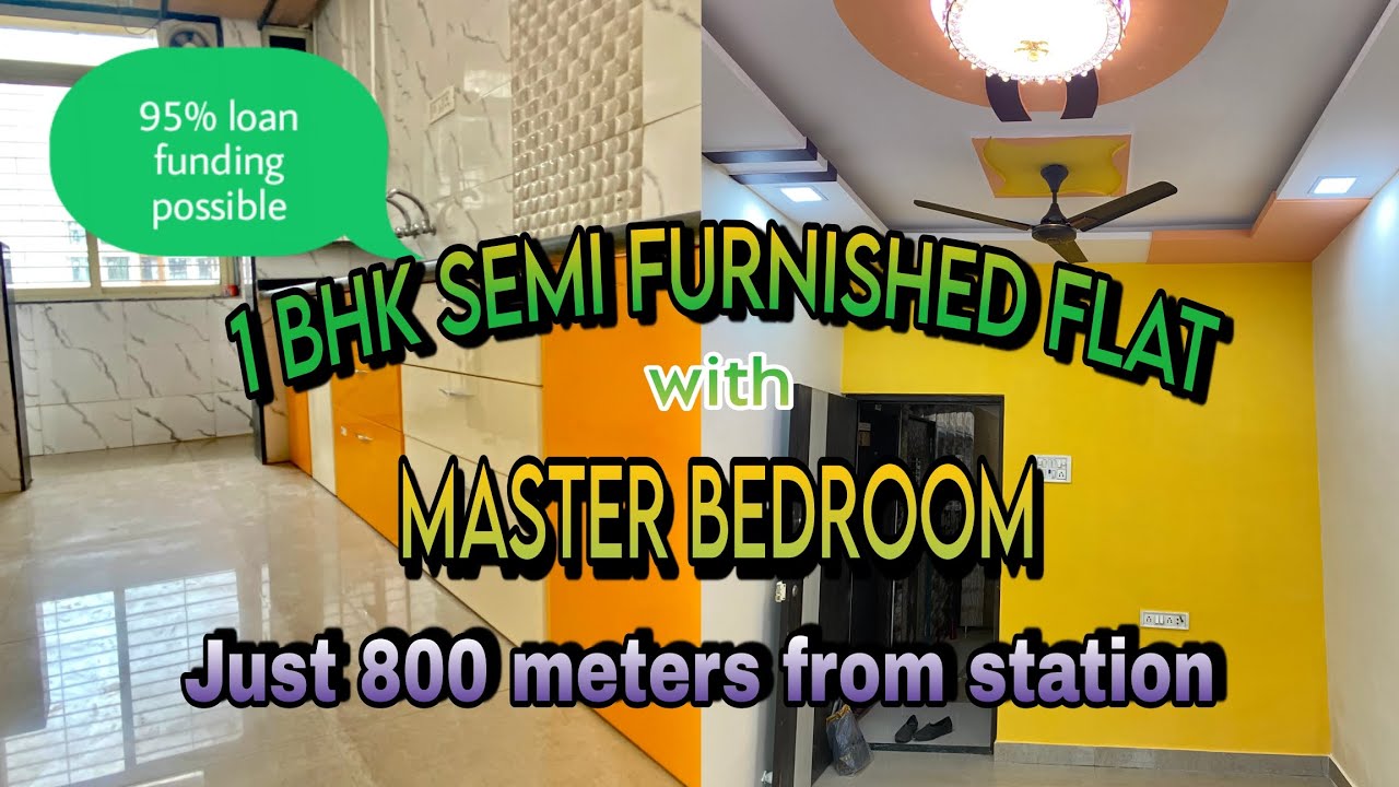 1 bhk Semi furnished flat with master bedroom in badlapur west - YouTube