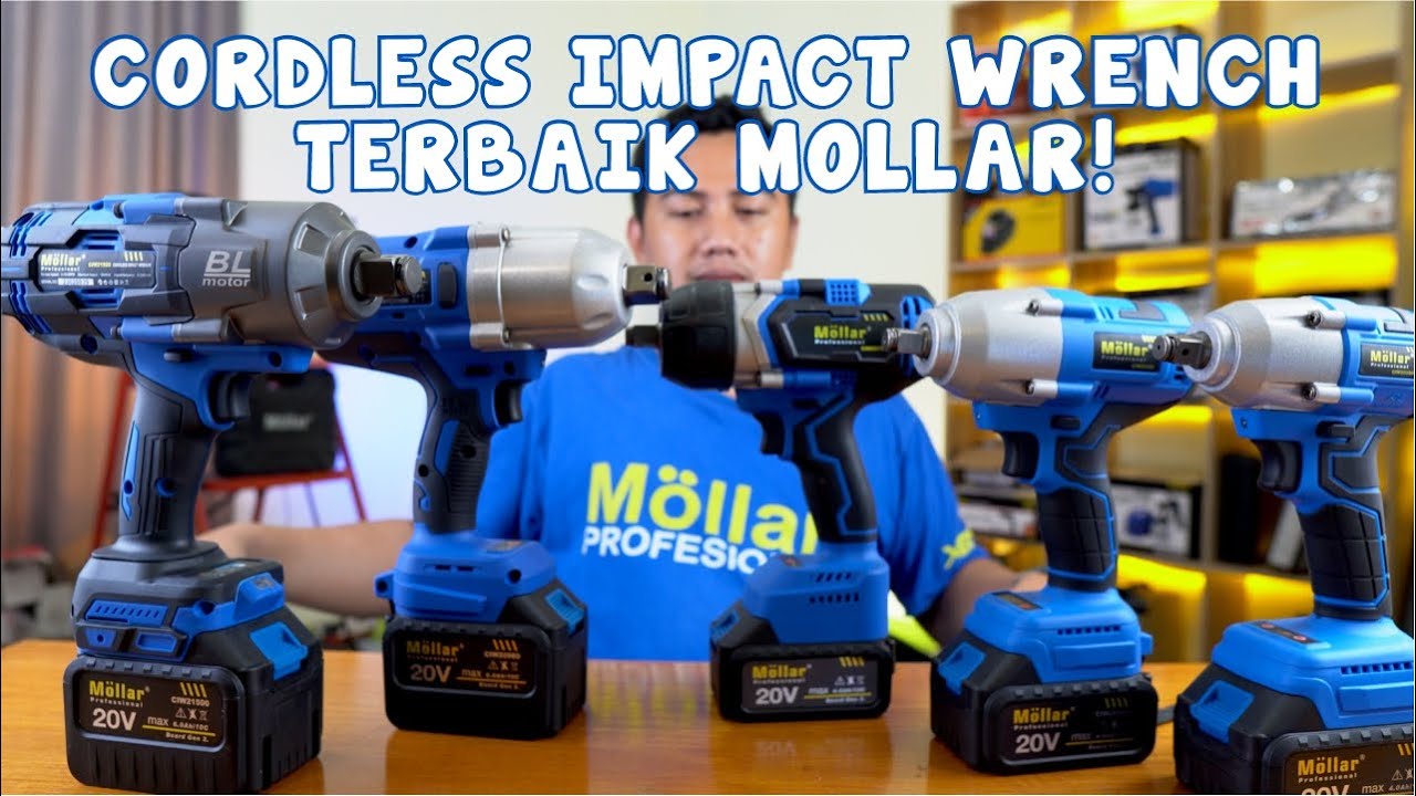 Perbandingan Cordless Impact Wrench MOLLAR Mesin Buka Baut Baterai 20V ...