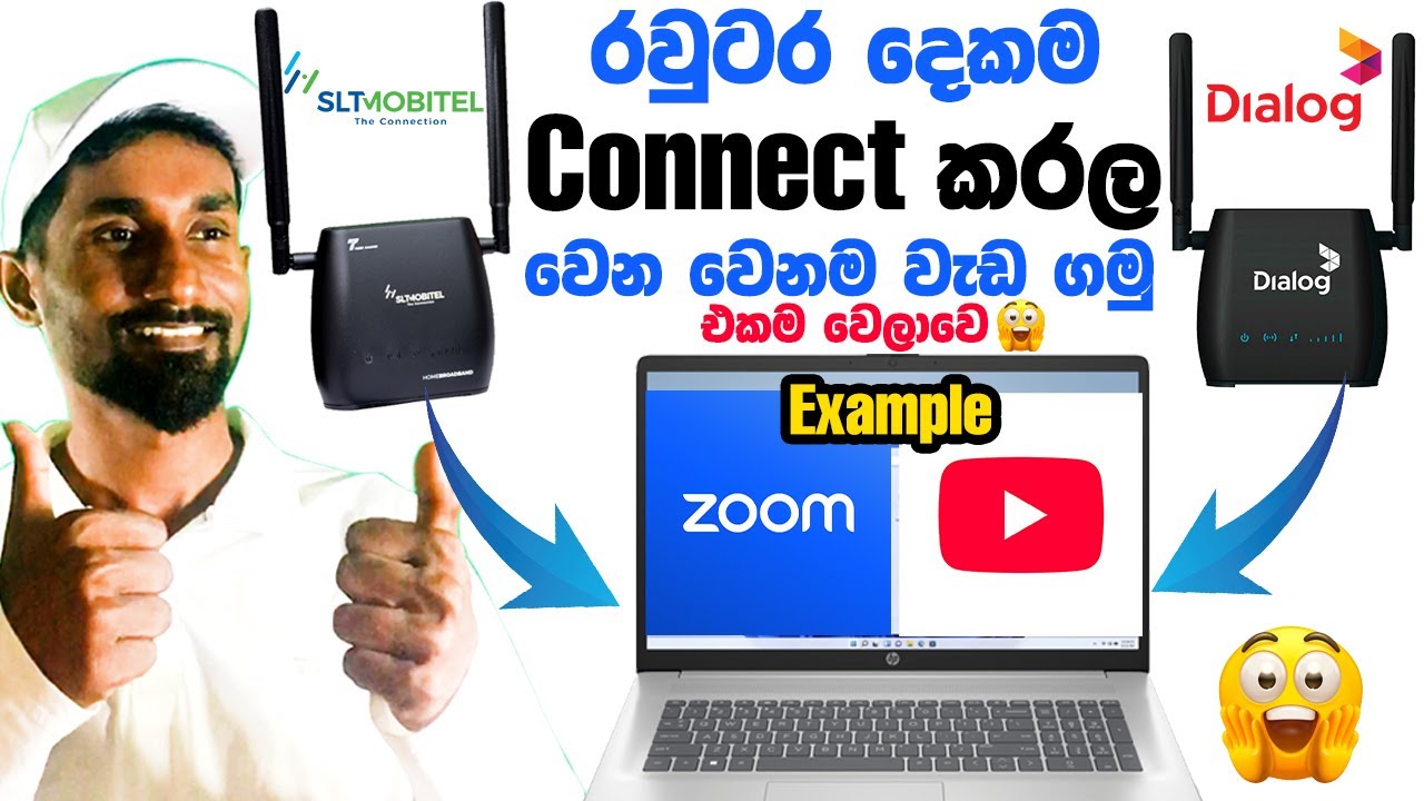 How to connect two Internet connections to PC or a Laptop and working ...