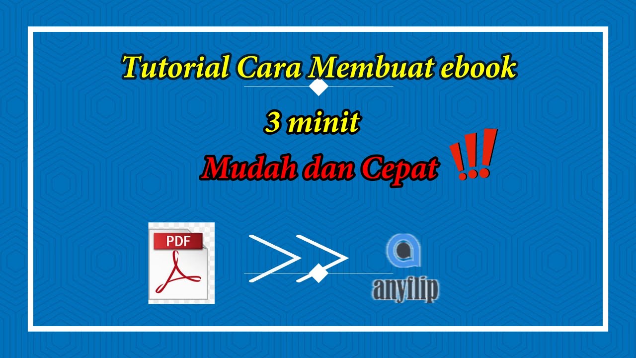 Cara membuat ebook 3 minit Mudah dan Cepat! - YouTube