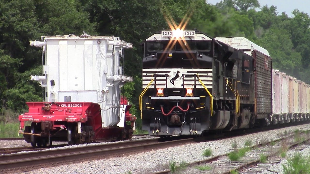 NS 7332 leads NS 378 EB in Dover, GA 5/31/19 - YouTube