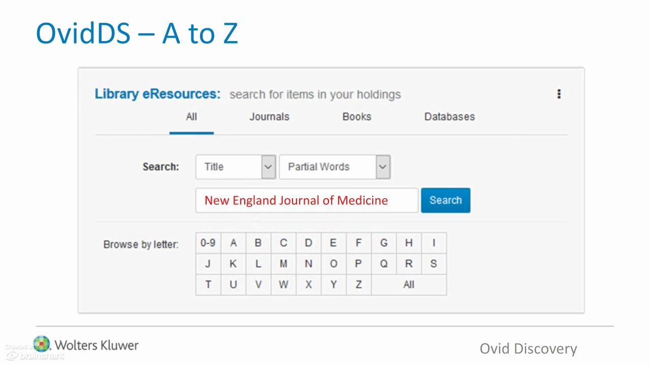 Ovid Discovery Service Tutorial - YouTube