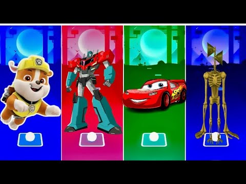 🤭Rubble 🆚 Transformers 🆚 Mcqueen 🆚 Siren head🎵Tiles Hop EDM Rush - YouTube