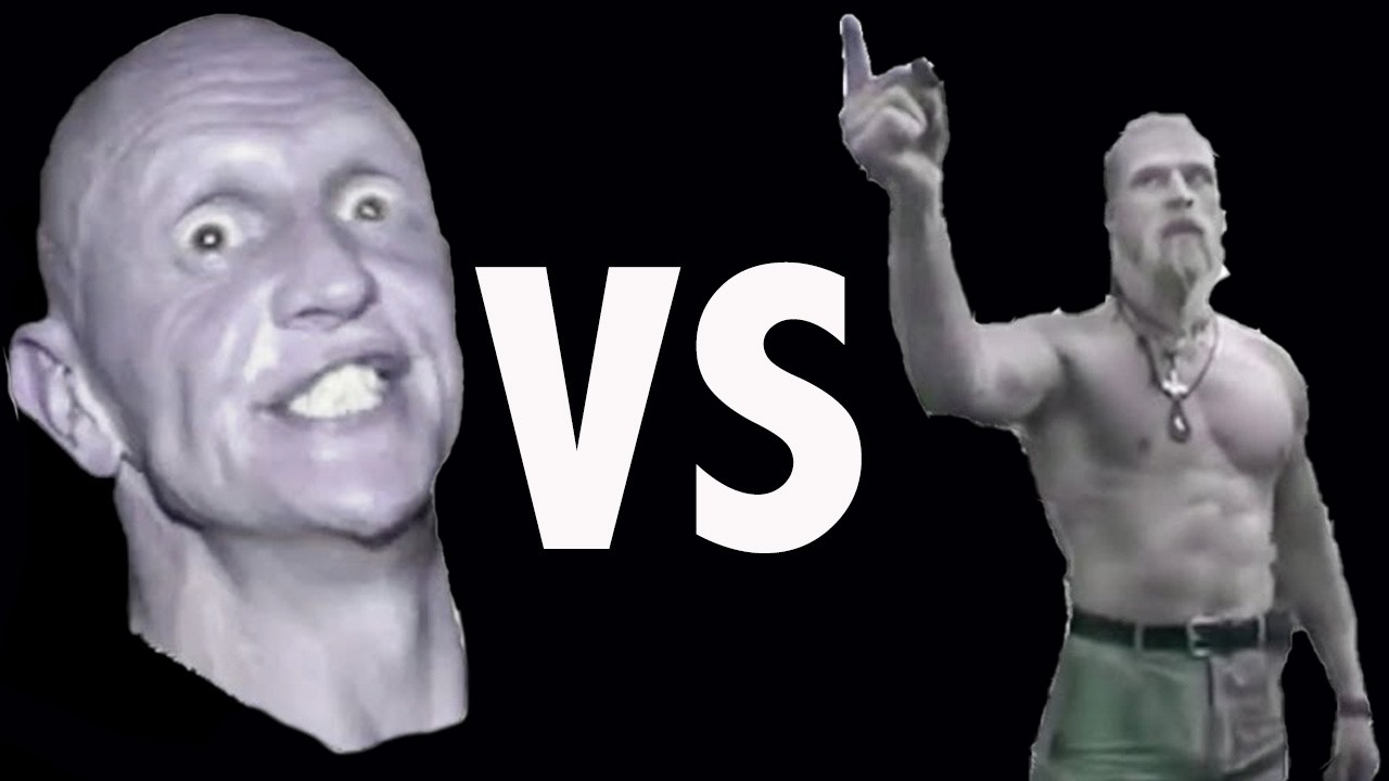 Techno Viking vs Gurn man (techno dance battle) - YouTube