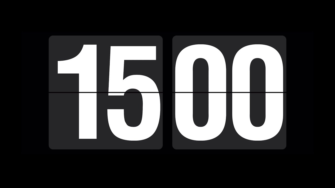15 minute countdown, Timer & alarm flip clock. - YouTube