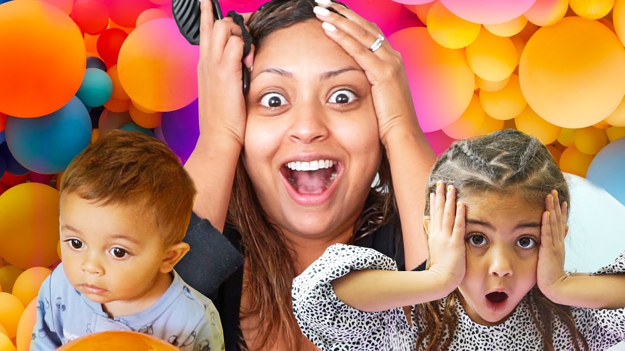 OUR NANNY PRANKS US WITH 1,000 BALLOONS IN OUR LIVING ROOM! - YouTube