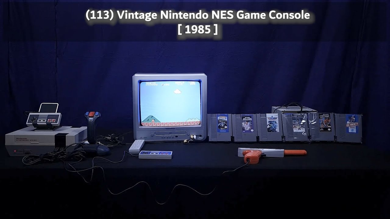 (113) Vintage Nintendo NES Game Console [ 1985 ] - YouTube