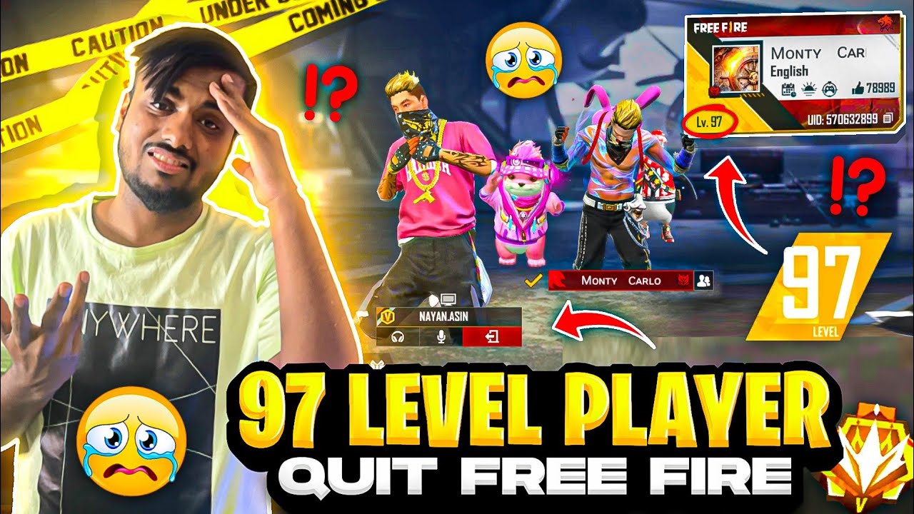 97 Level Player Quit Free Fire 💔 - YouTube