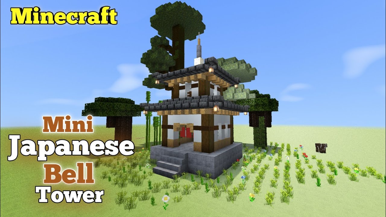 Japanese Bell Tower। How to make a Mini Japanese Tower in Minecraft ...