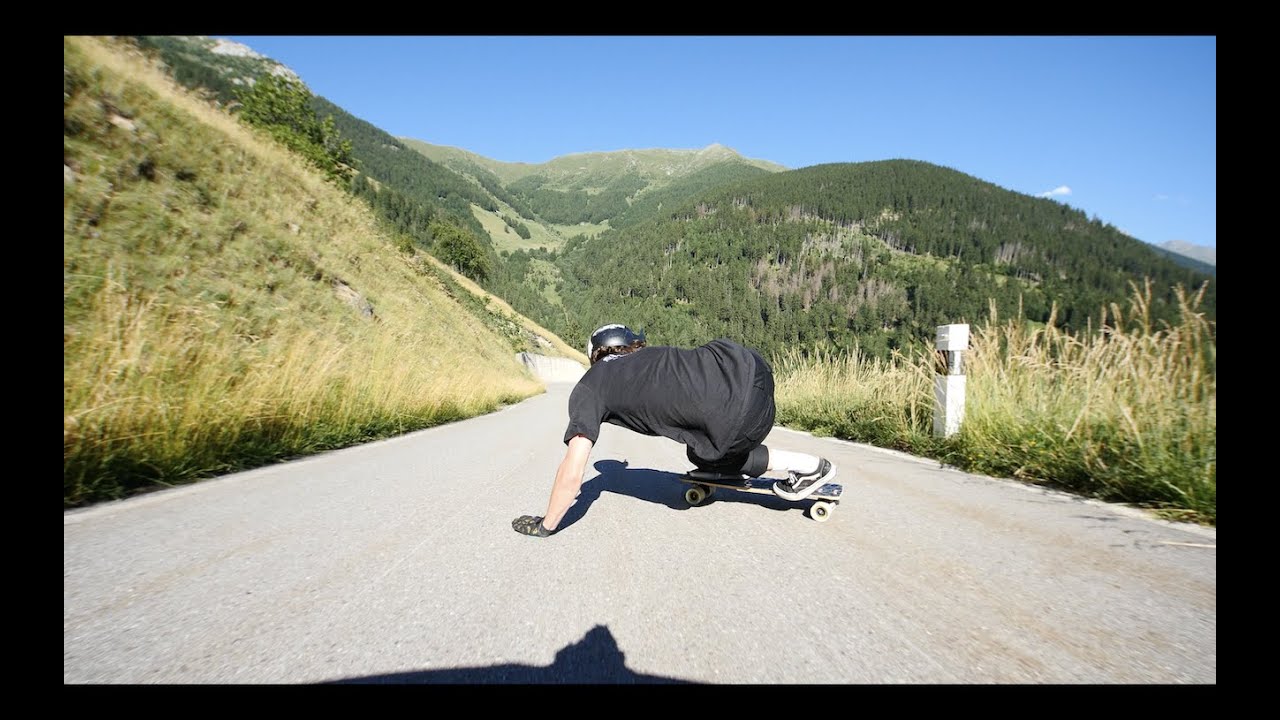 Downhill skateboarding in Switzerland - YouTube