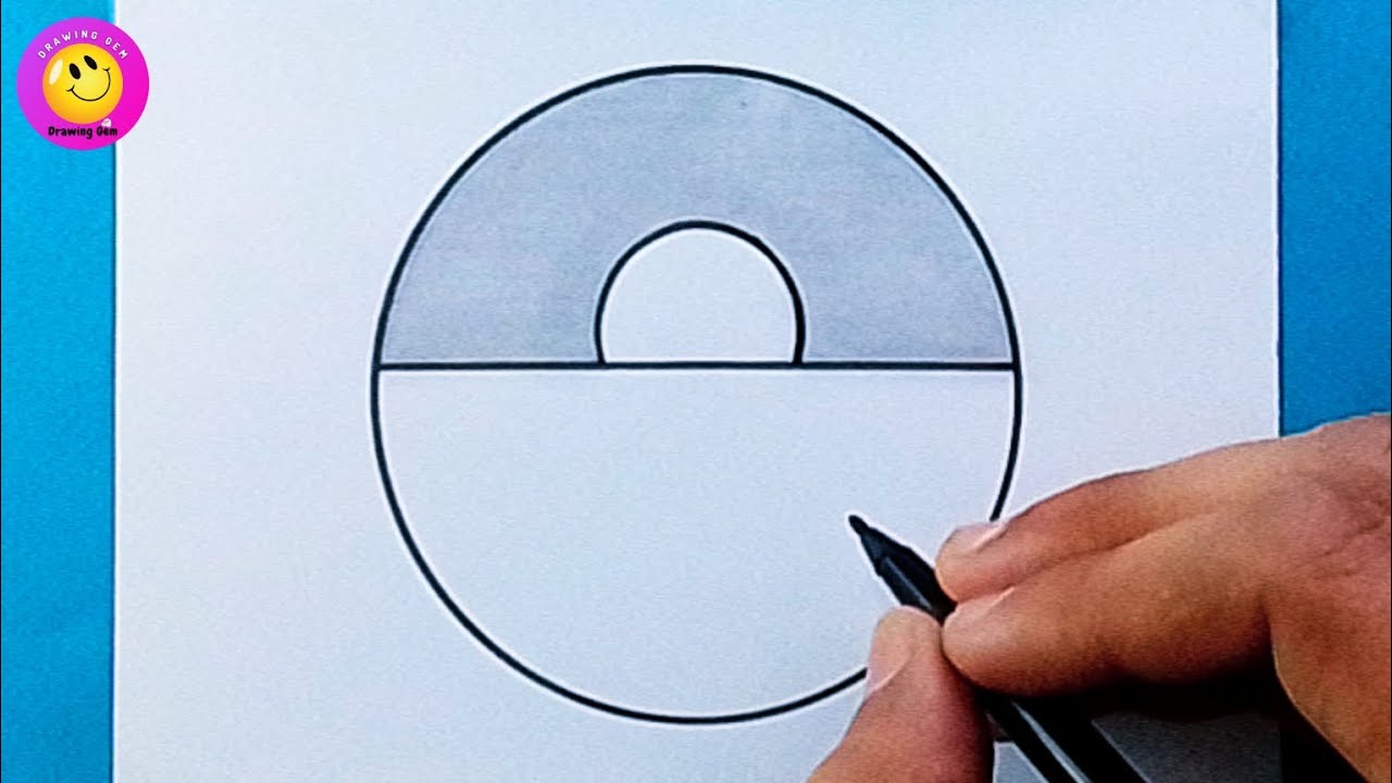 Beautiful Bridge Circle Drawing | ड्राइंग चित्र - YouTube