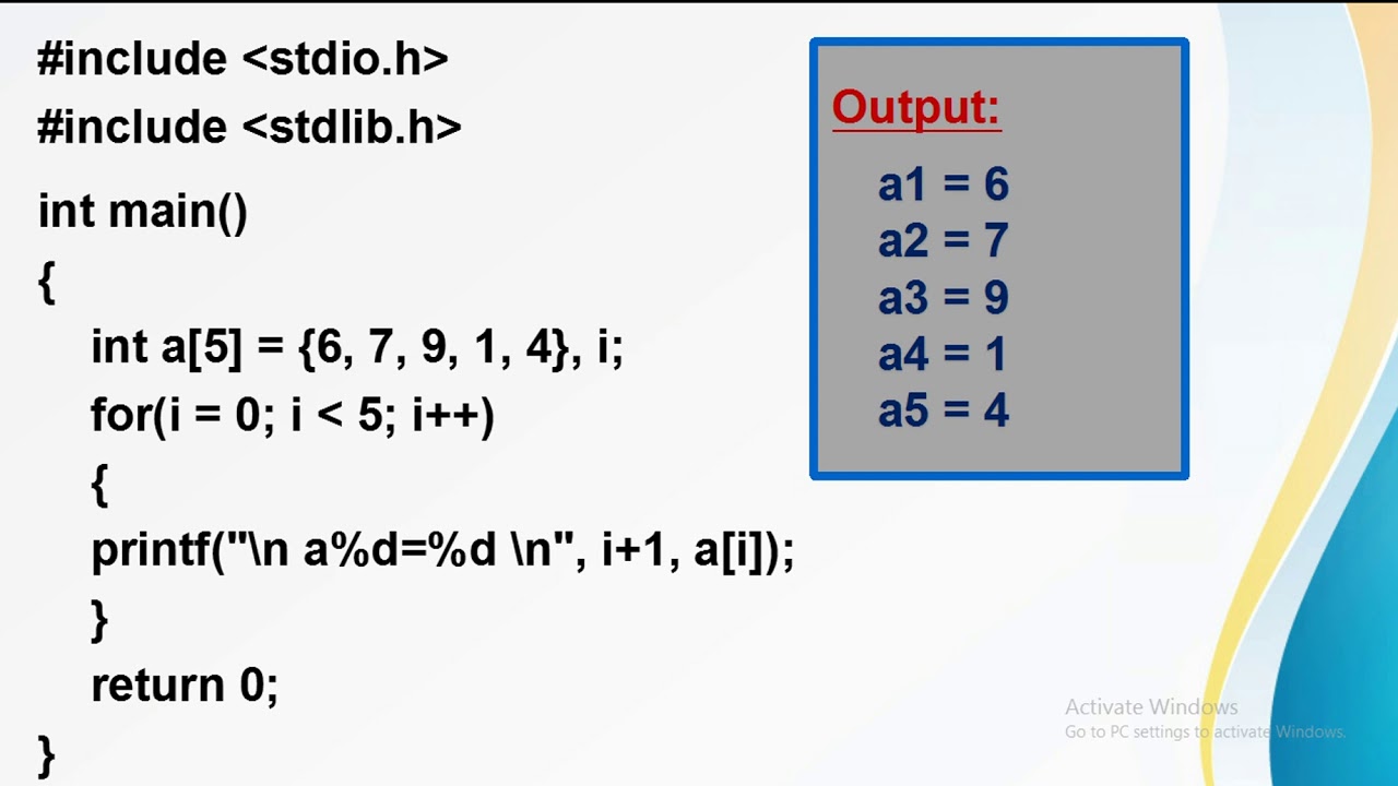 Arrays In C Programming One Dimensional Array KISWAHILI YouTube Arrays In C Programming One Dimensional Array KISWAHILI YouTube