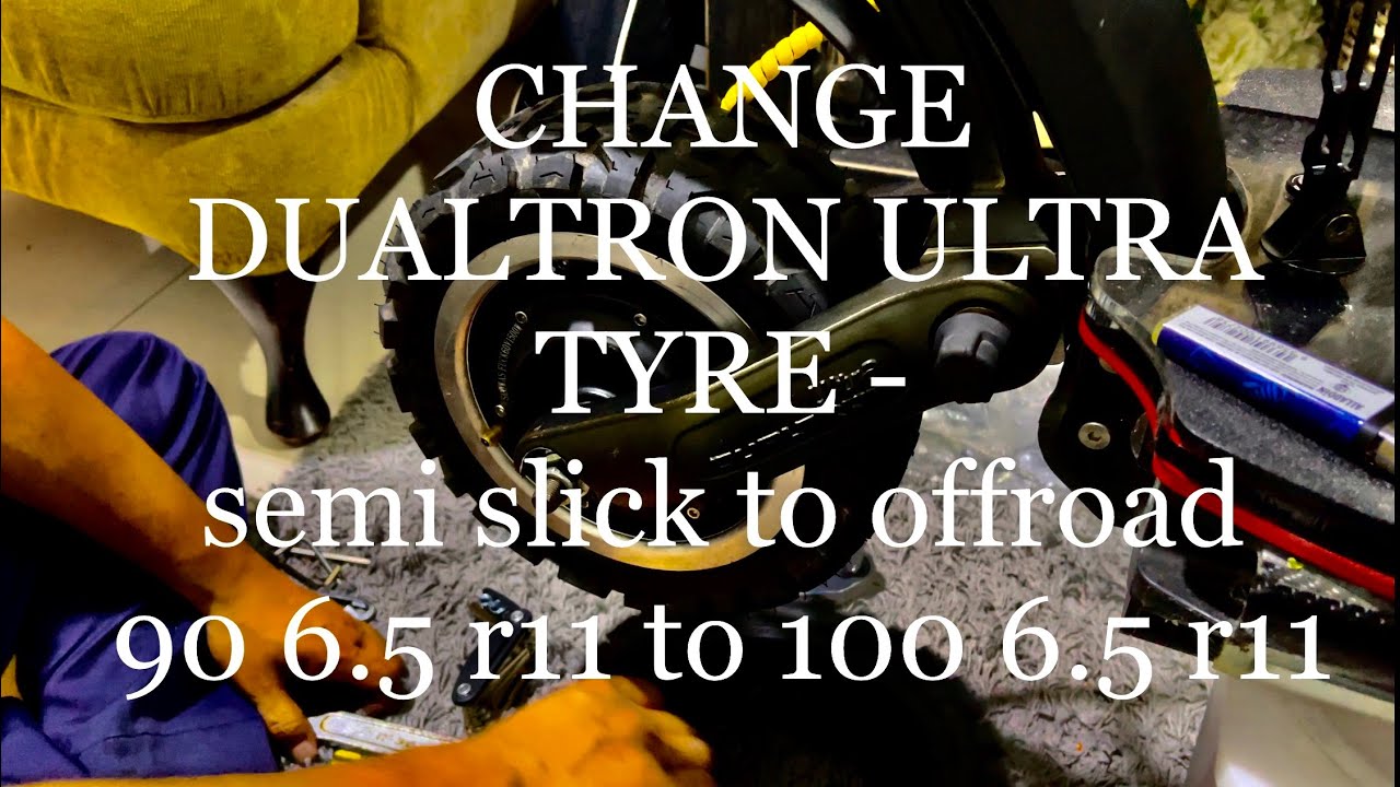 DUALTRON ULTRA Changing off-road Tyre - YouTube