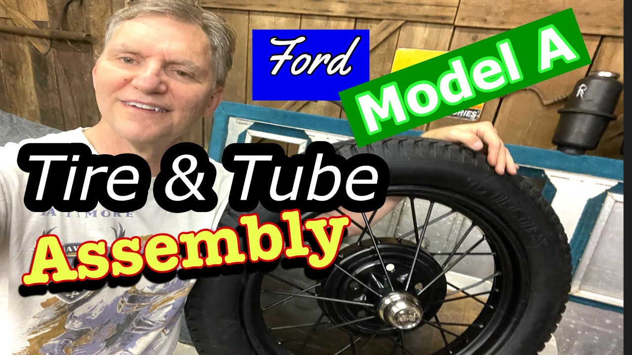1929 Ford Model A 21" wheel and tire assembly. Install a tire, tube and ...