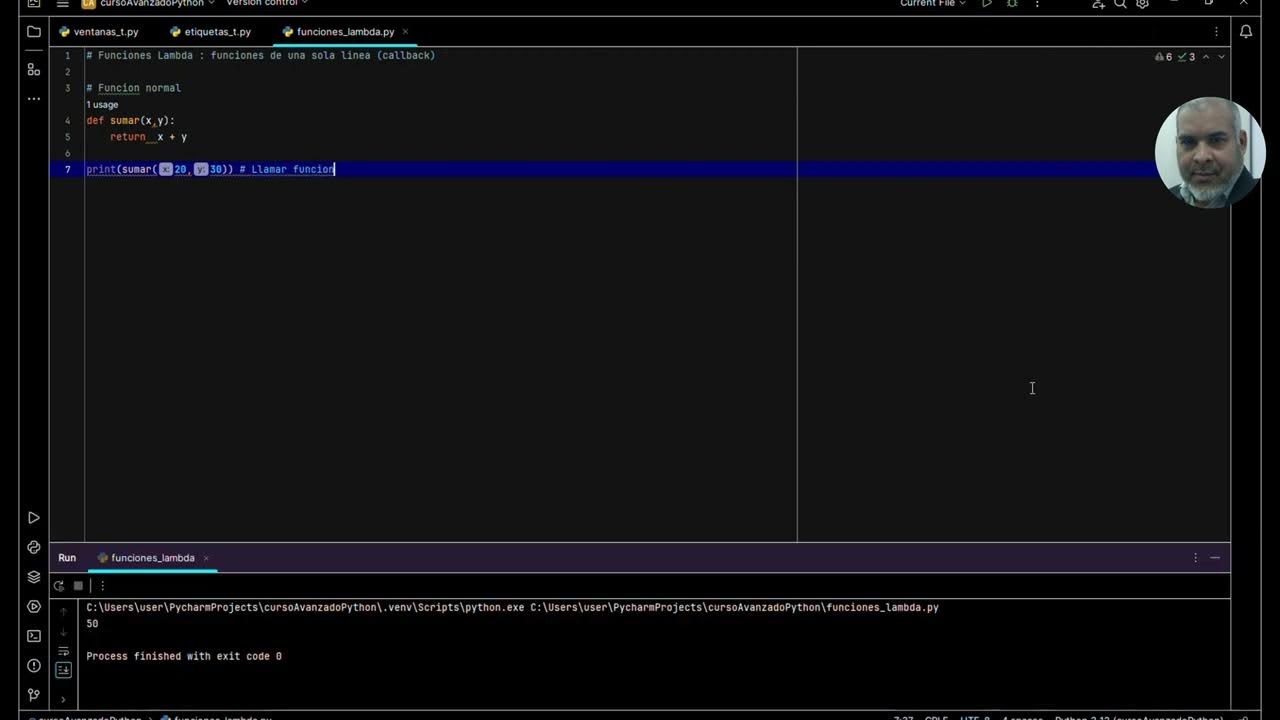 0504 - Curso Avanzado de Python : Funciones Lambda - YouTube