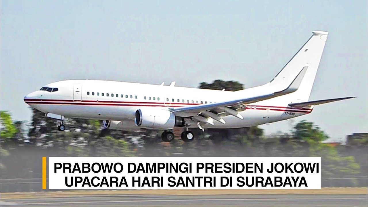 Pak Prabowo Subianto Mendarat Dari Surabaya - YouTube