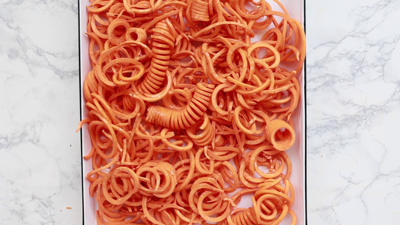 Baked Curly Sweet Potatoes - YouTube