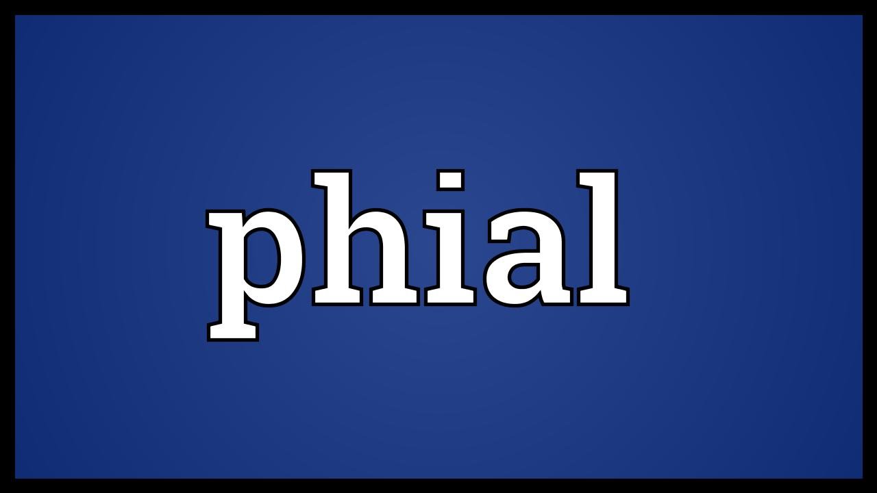 Phial Meaning - YouTube