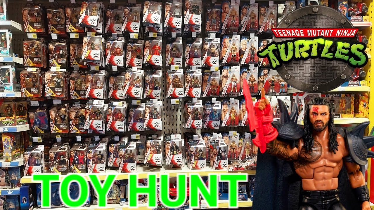 WWE TOY HUNT IN SMYTHS CAN WE FIND THE TMNT ROMAN REIGNS? - YouTube