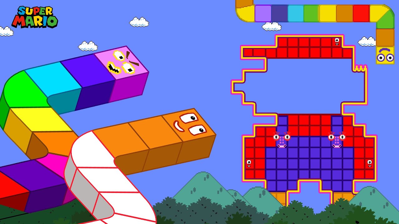Finish the pattern? Robot Mario Numbers vs The Giant Snake Calamity ...