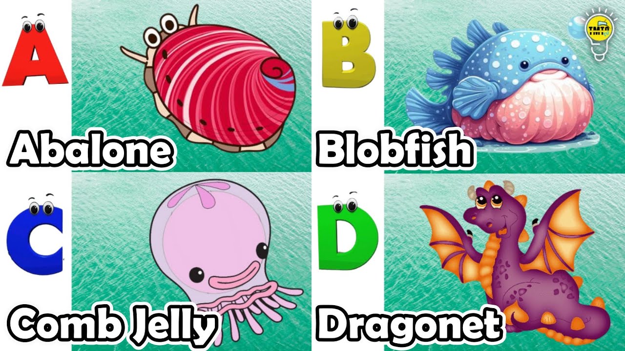 Learn Ocean Animal Names | ABC Sea Animals song | Most Popular Sea ...