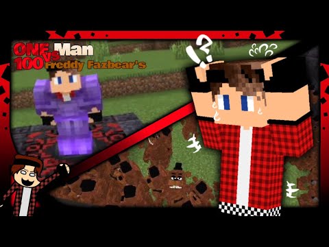 Minecraft| One Man VS 100 Freddy Fazbears - YouTube