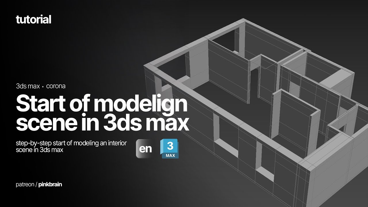 Start of Modeling Scene in 3ds max. Walls, Window and Door openings ...
