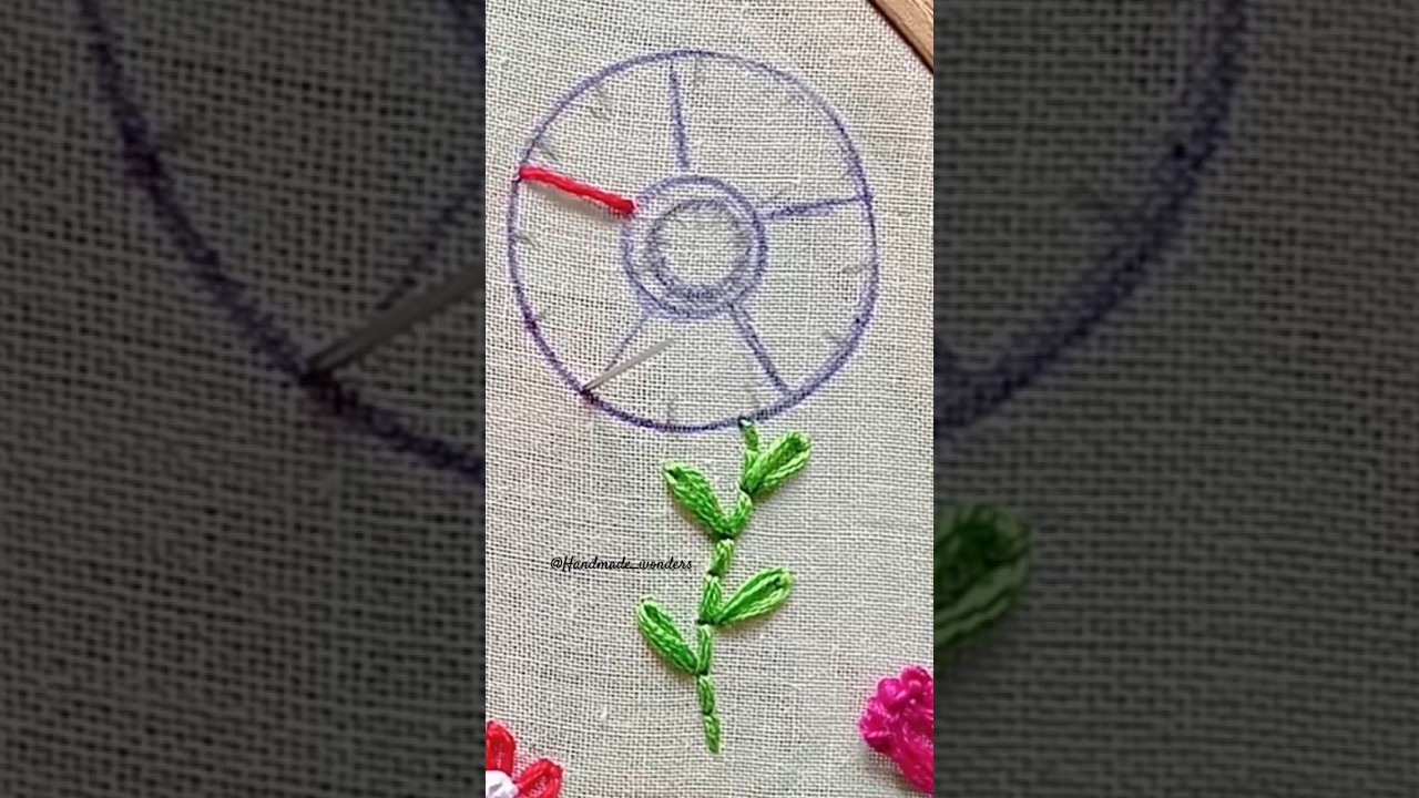 "Simple & Beautiful Embroidery Tutorial!" 🌸🧵#embroiderydesigns #art ...