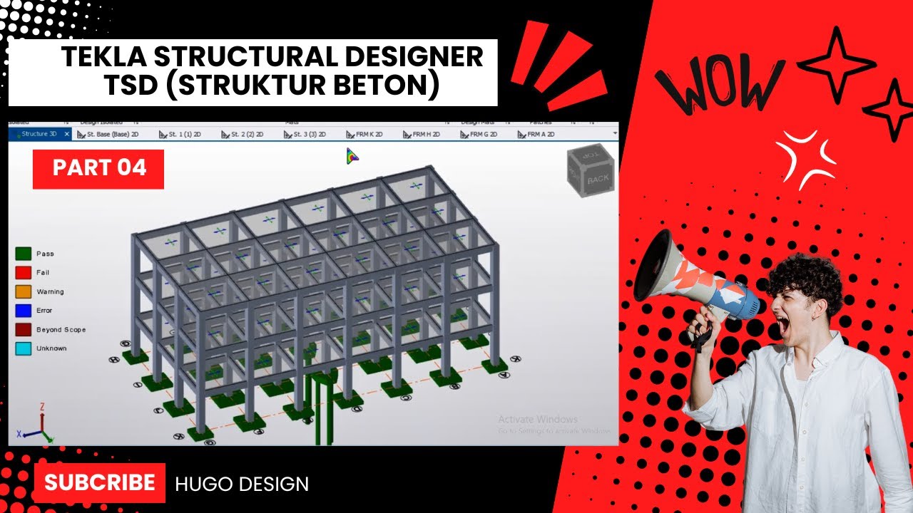 PART 4 MODELING GEDUNG 3 LT STRUKTUR BETON DENGAN TEKLA STRUCTURAL ...