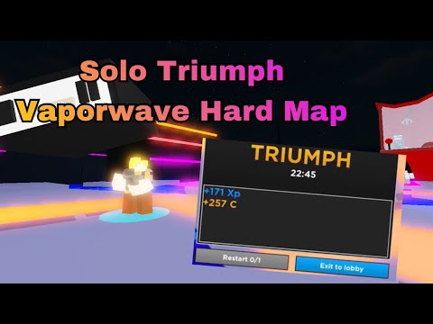 Solo Triumph Vaporwave Hard Map | Roblox Master Tower Defense - YouTube