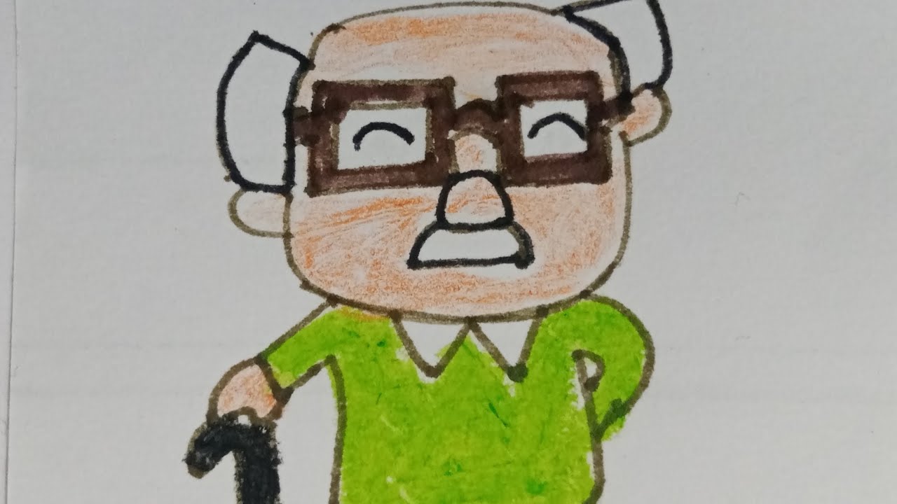 how to draw grandpa #grandpa #drawingtutorial - YouTube