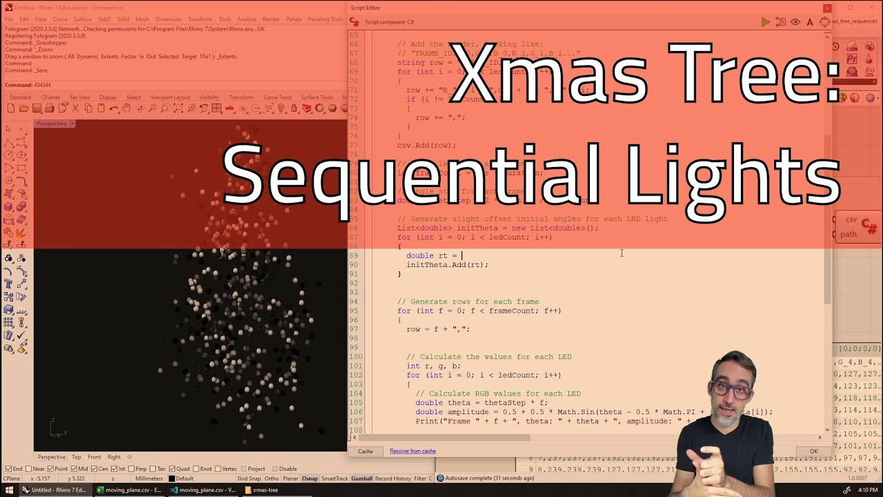 72 Computational Illumination Of A Xmas Tree Sequential Lights Algorithmic Modeling Youtube