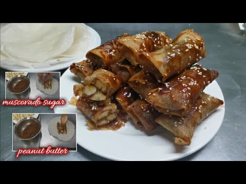 Turon recipe | Turon with peanut butter & using muscovado sugar ...