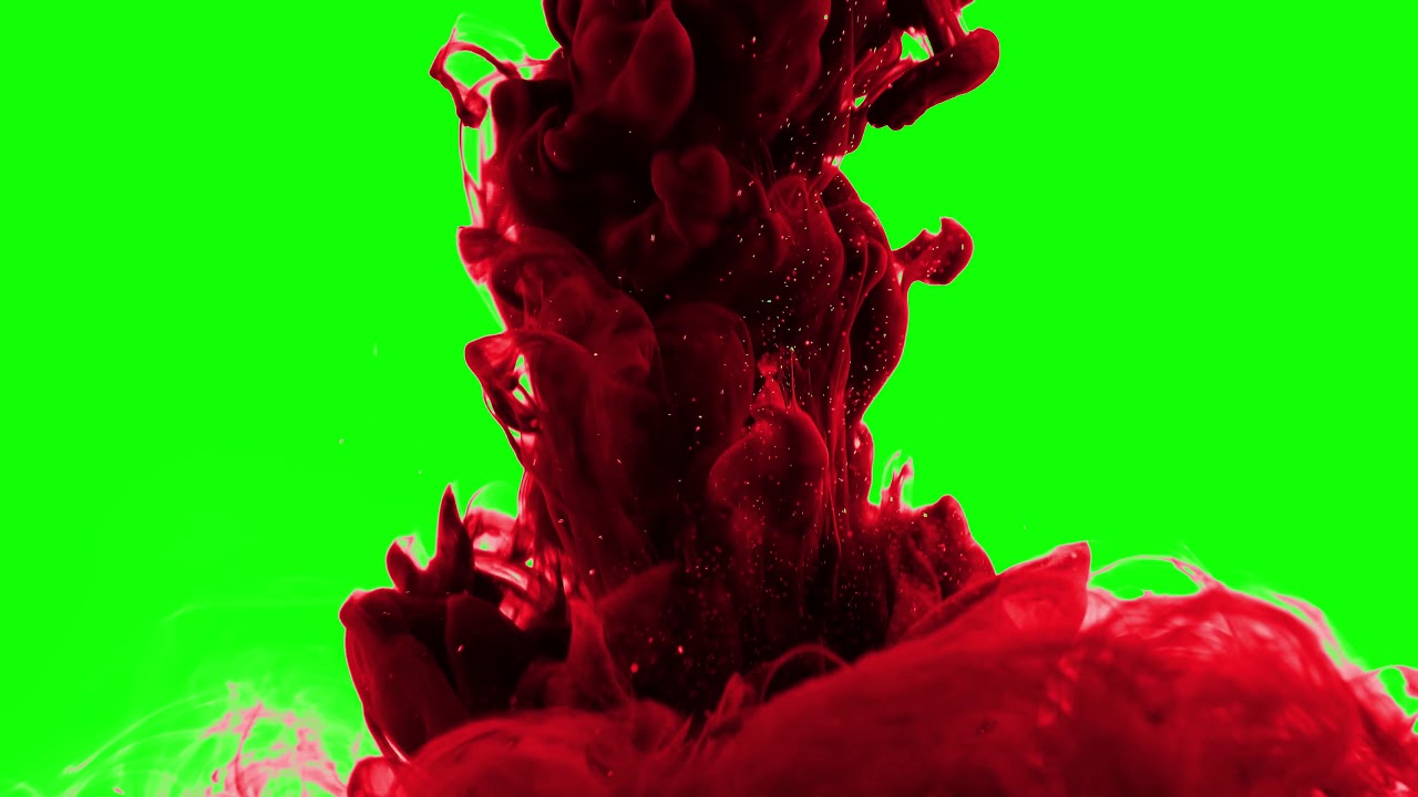 Red Ink on Green Screen [FREE USE] - YouTube