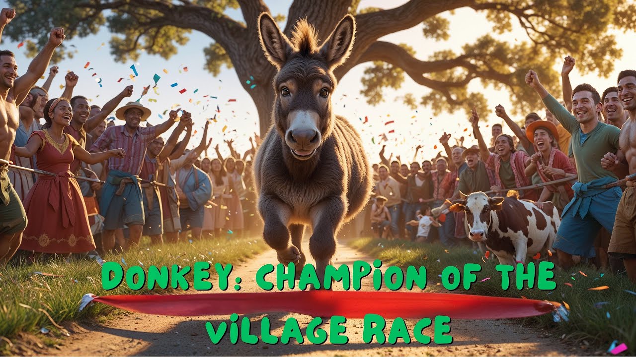 Epic Animal Race – Who Will Win || Donkey champion of village race ...