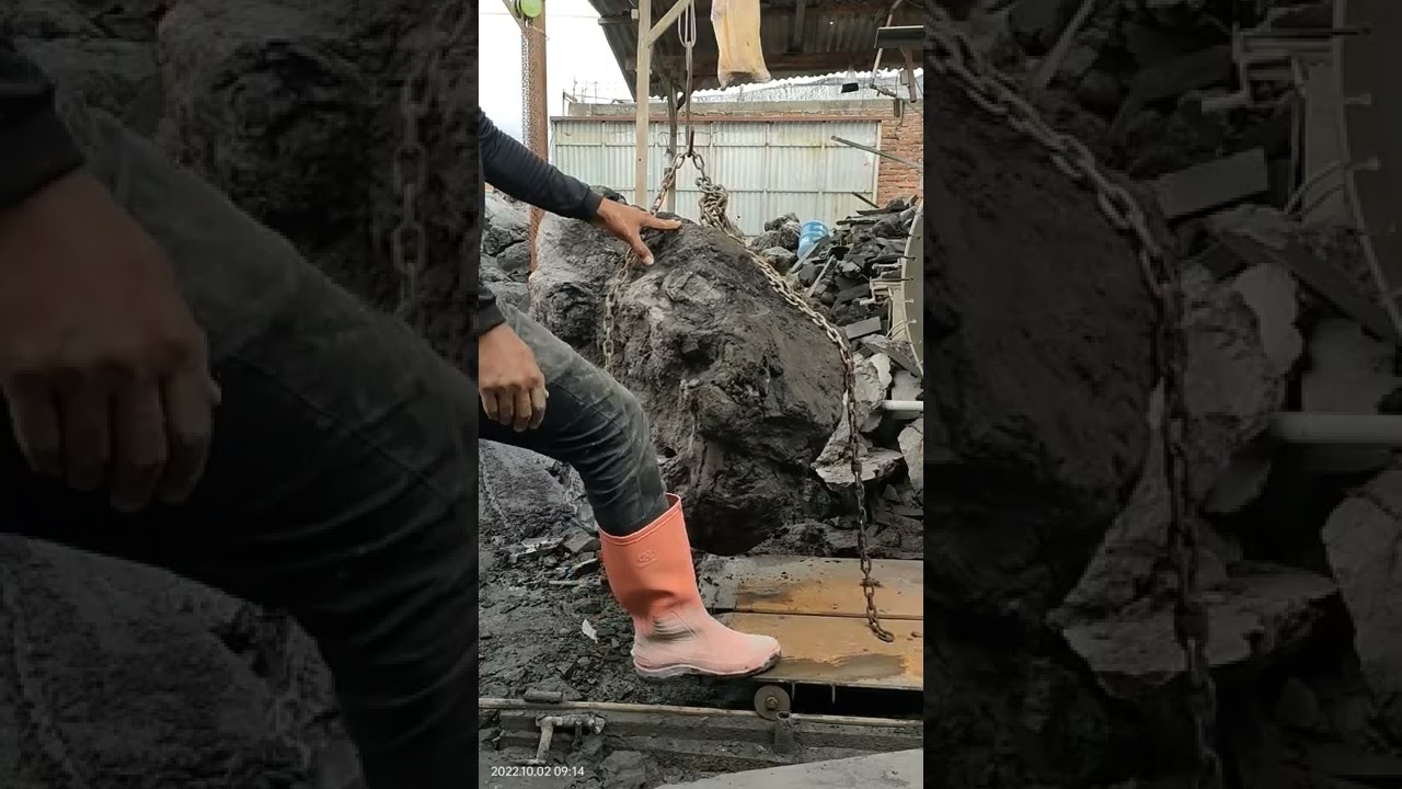 @Paras Taro masih pemula,potong batu besar - YouTube