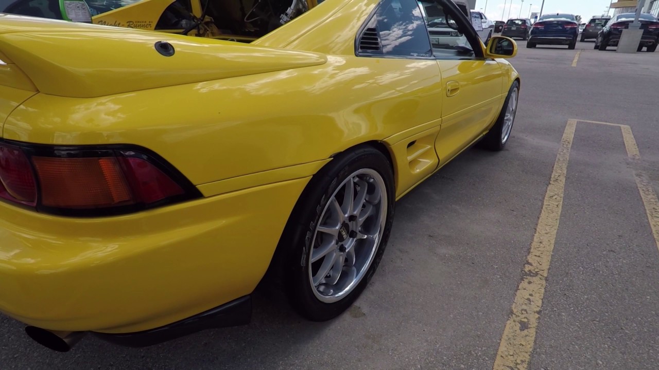 400hp Yellow MR2 Turbo in Winnipeg - YouTube