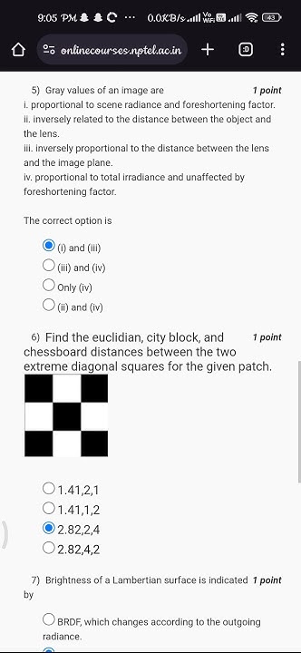 Computer Vision And Image Processing || Week1 Assignment || NPTEL SWAYAM 2024 #exam - YouTube