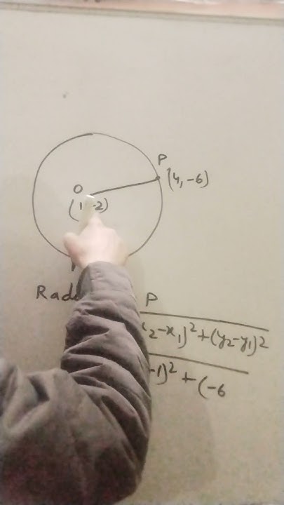 How to find out radius of a circle if its centre is given and it passes through a point #shorts ...