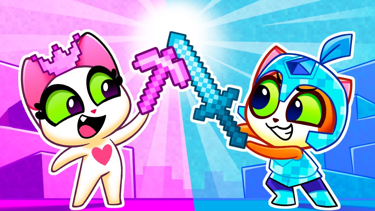 MINECRAFT 👑 Princess VS Zombie | Pink or Blue Challenge for Kids by ...