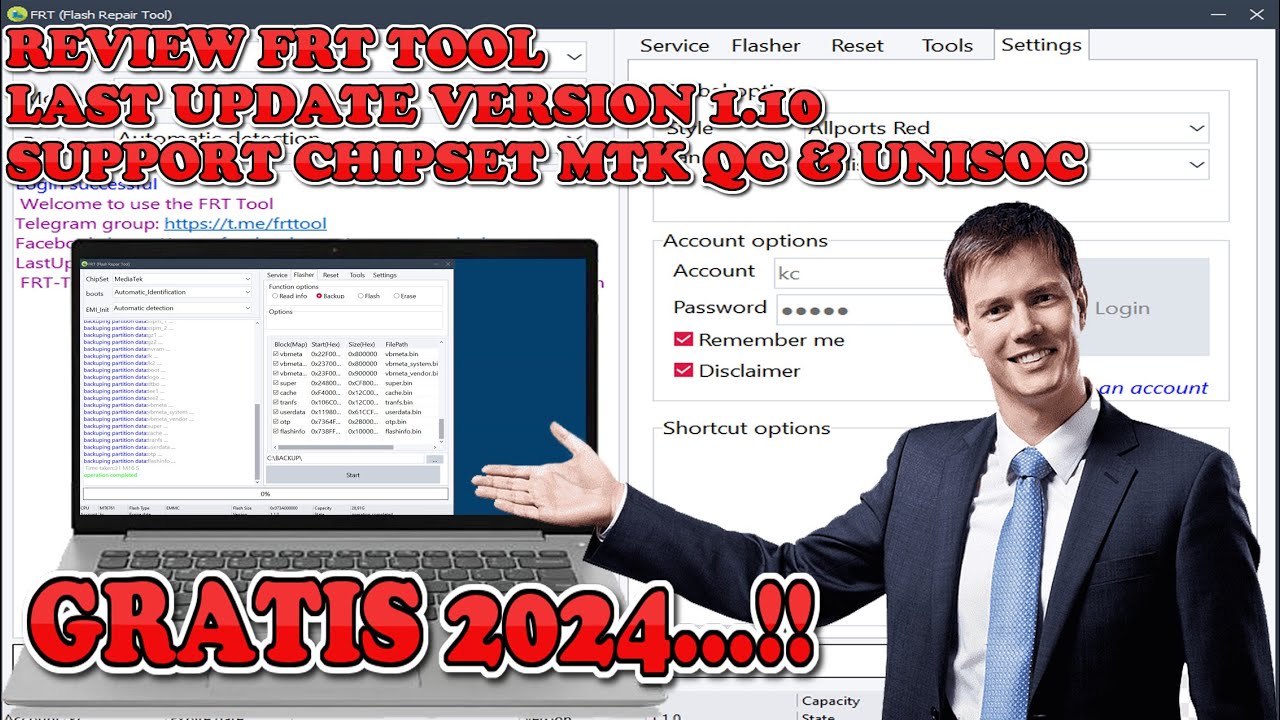 REVIEW FRT TOOL LAST UPDATE VERSION 1.10 SUPPORT CHIPSET MTK, QC & UNISOC GRATIS 2024...!! 🔥🔥 ...