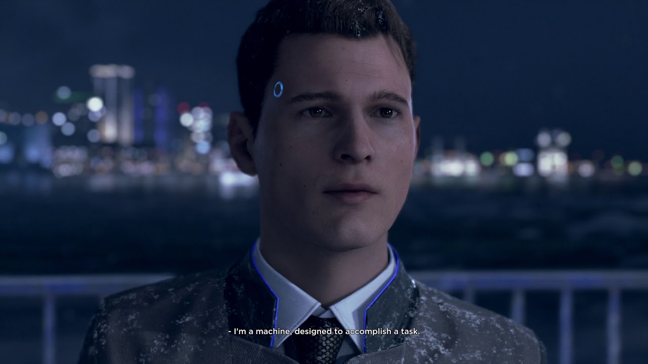 Detroit: Become Human - The Bridge: Hank Anderson Shots Connor Dialogue ...