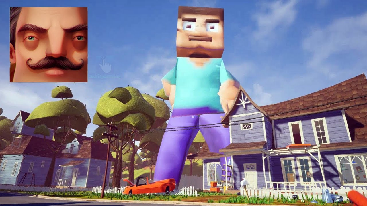 Hello Neighbor - My New Neighbor Big Minecraft Steve Act 1 Gameplay ...